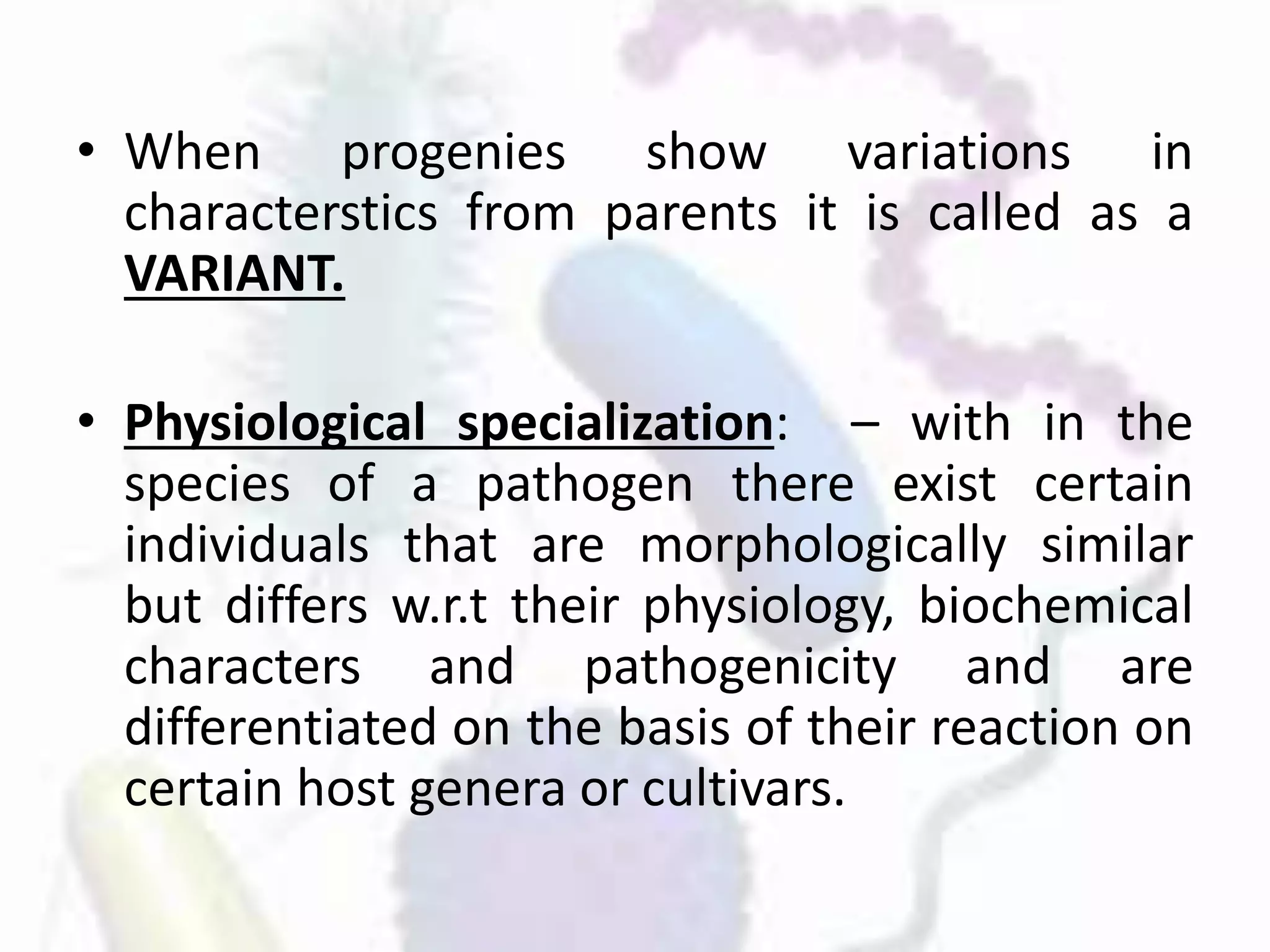 PATHOGEN VARIABILITY | PPTX