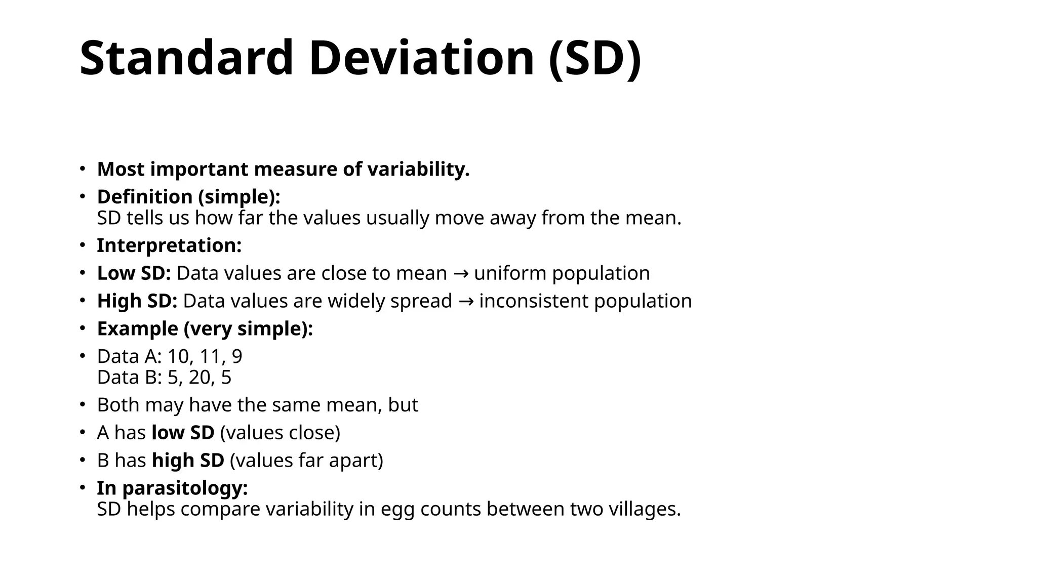 Variability and its measures mean mode and median standard deviation ...