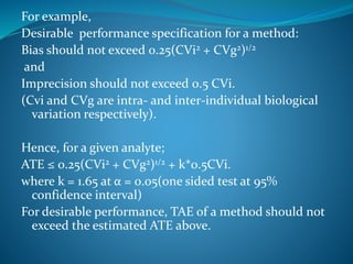 Variability of clinical chemistry laboratory results | PPT