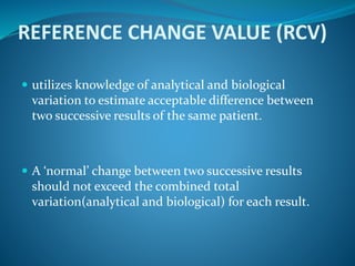Variability of clinical chemistry laboratory results | PPT