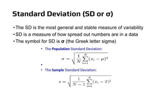 Variability, Skewness and Kurtosis in statistics | PPT