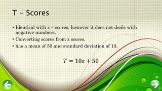 Variability, the normal distribution and converted scores | PPTX