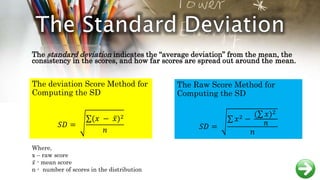 Variability, the normal distribution and converted scores | PPTX