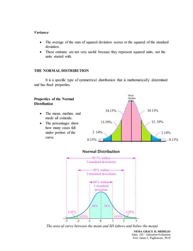 Variability, the normal distribution and converted scores | PDF