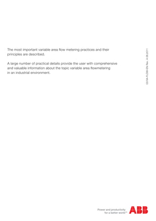 Variable Area Flow Meters Basics and Practices | PDF