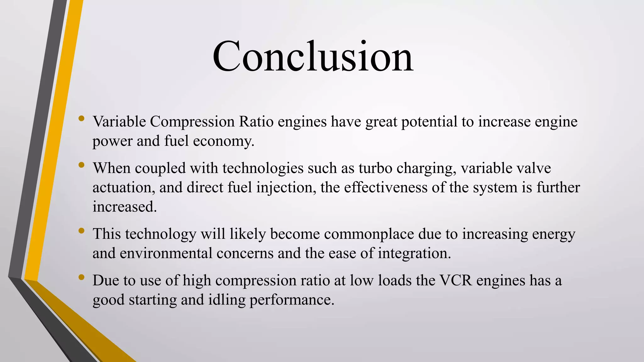 Variable compression ratio engine | PPTX