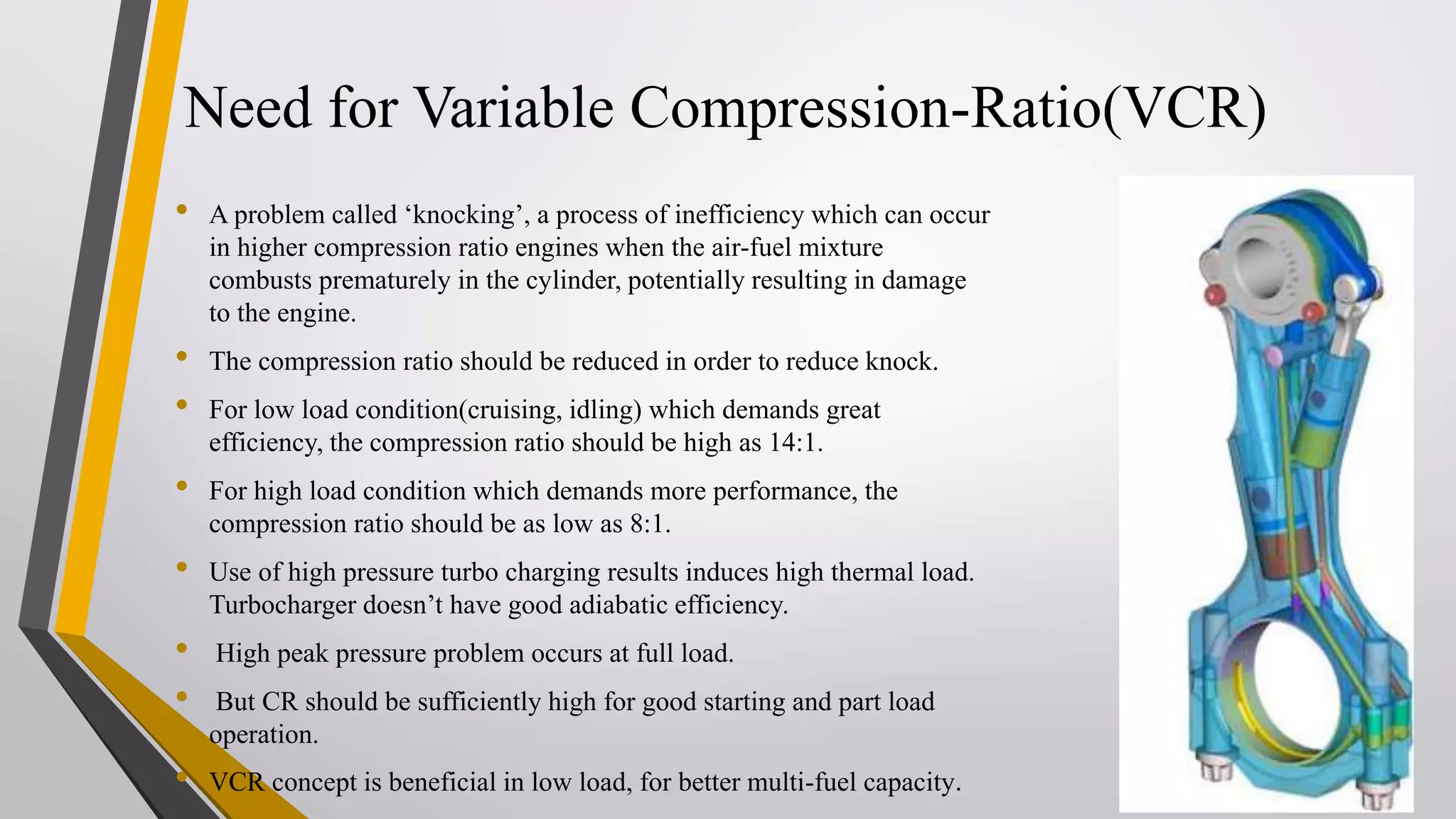 Variable compression ratio engine | PPTX