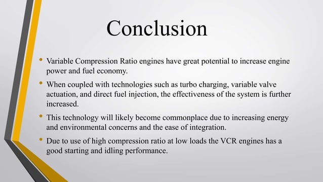 Variable compression ratio engine | PPTX | Auto Type | Automotive