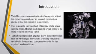 Variable compression ratio engine | PPTX