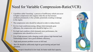 Variable compression ratio engine | PPTX