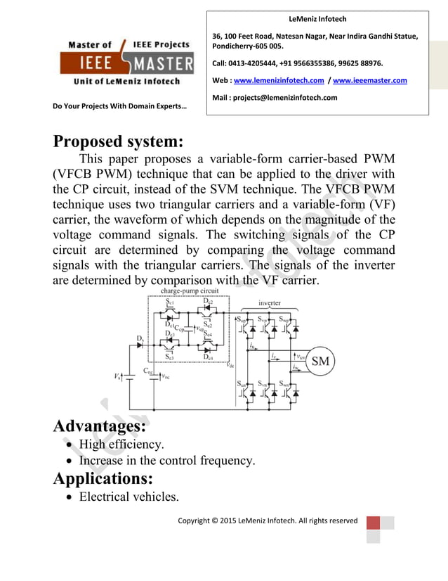 Variable Form Carrier Based Pwm For Boost Voltage Motor Driver With A Charge Pump Circuit Pdf