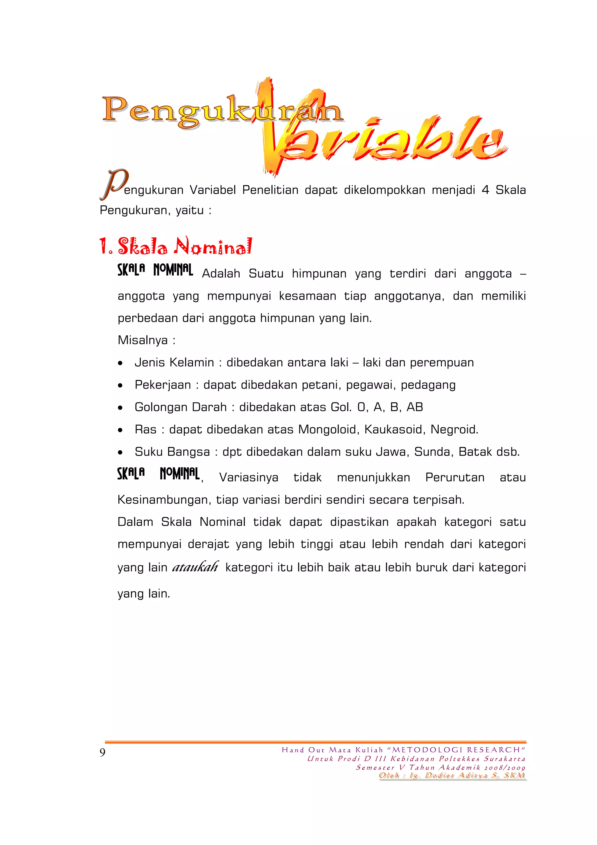 Variable penelitian-dan-definisi-operasional-variable2 | PDF