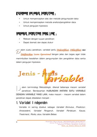 Variable penelitian-dan-definisi-operasional-variable2 | PDF