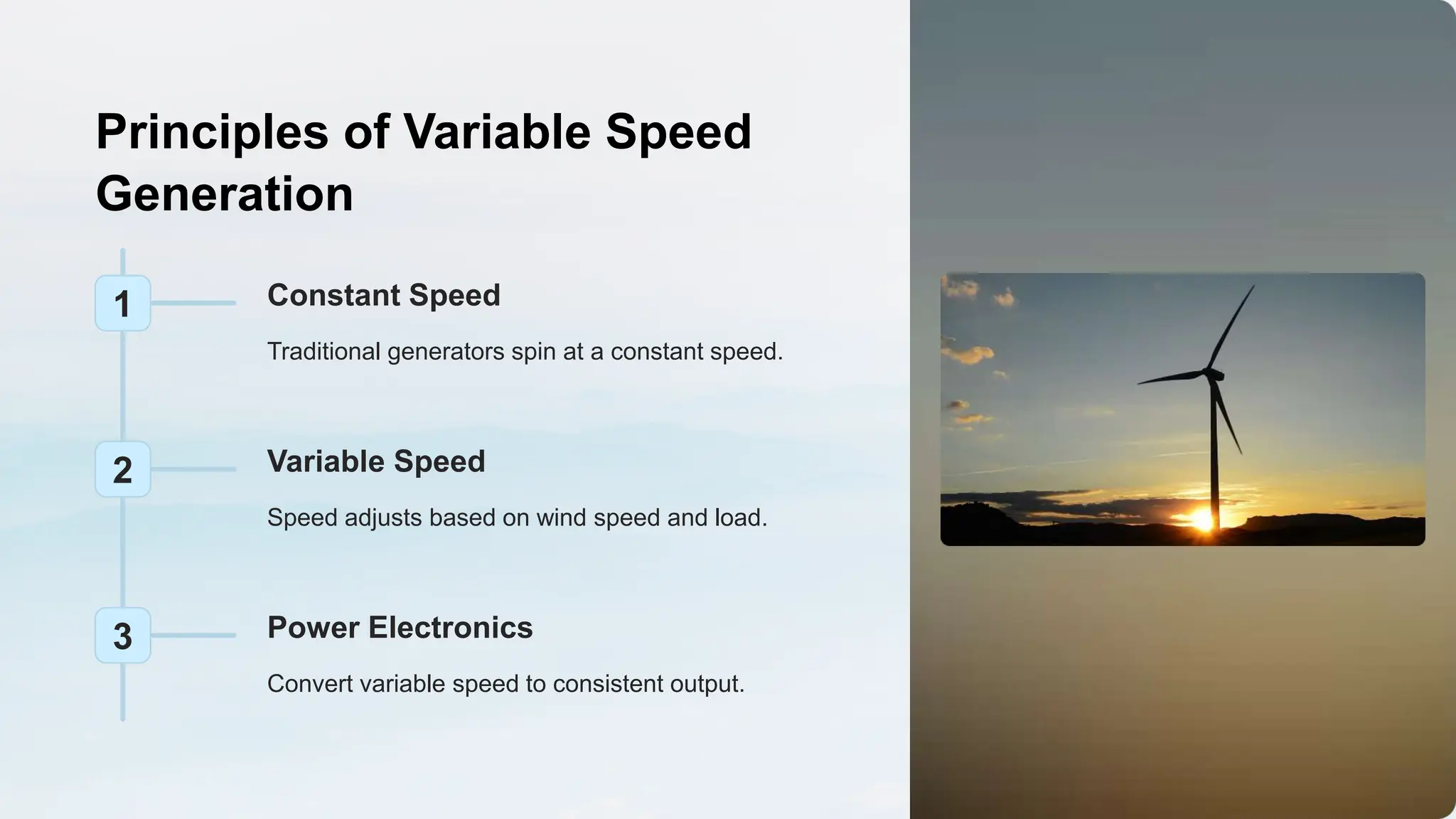 Variable Speed Generator Under The Wind Electric Generator Pptx Gas