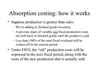 Variable and absorption costing | PPT | Interest Rates | Economy
