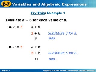 Lesson Variable and Algebraic Expressions.ppt