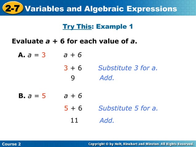 Lesson Variable and Algebraic Expressions.ppt