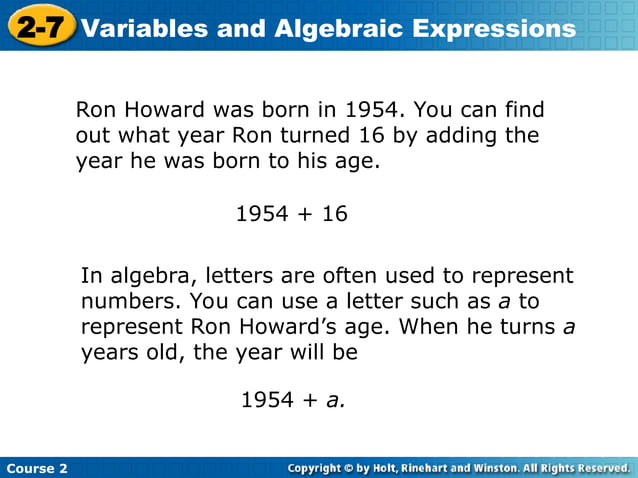 Lesson Variable and Algebraic Expressions.ppt