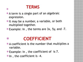variable and constant ppt of mathematics | PPTX