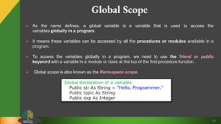 Variable and constants in Vb.NET