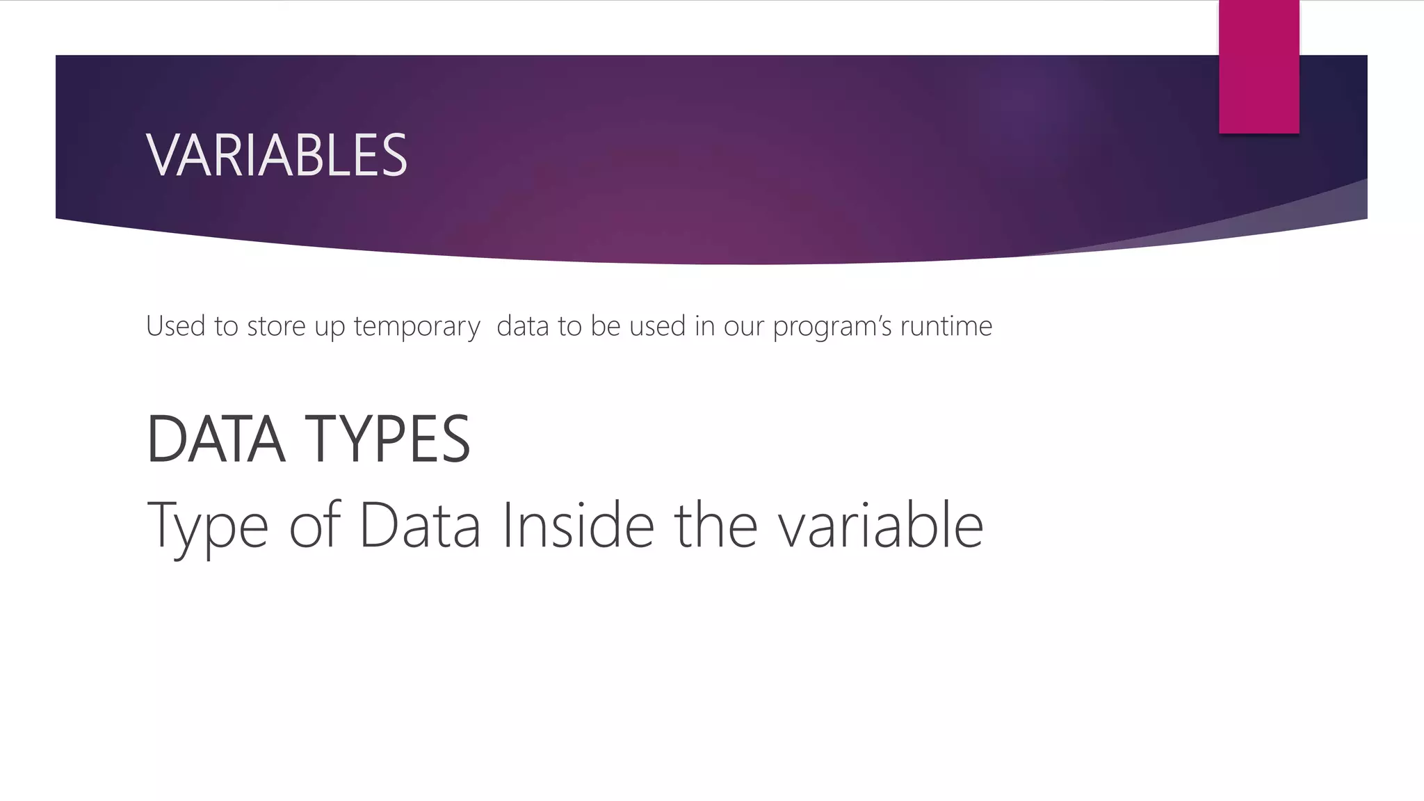 Variable And Datatypes Java Pptx