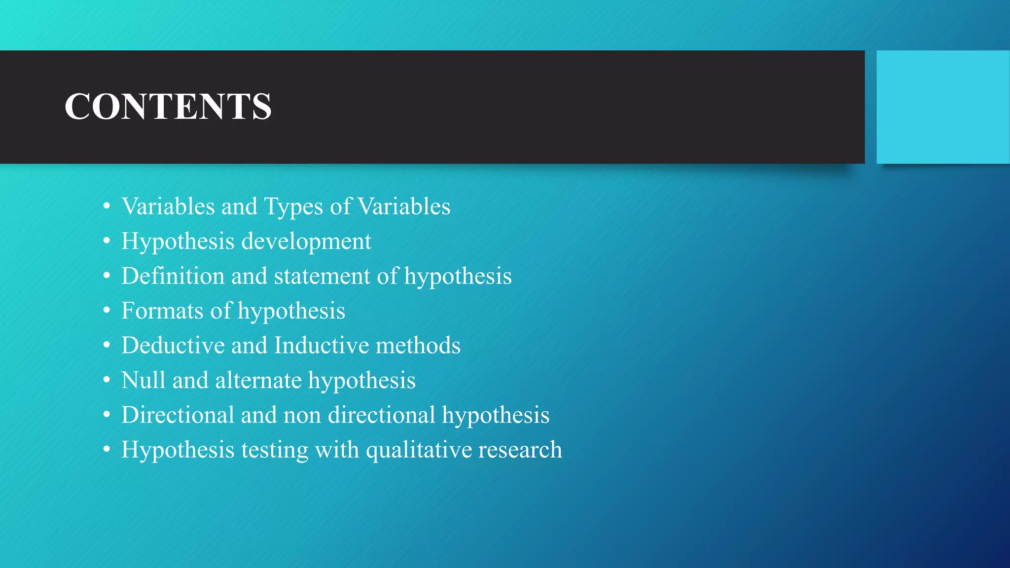 Variable and hypothesis Development.pptx