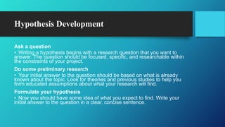 Variable and hypothesis Development.pptx
