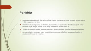 Variable and types of variable | PPTX