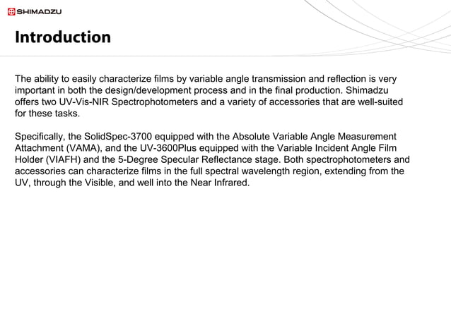 Variable Angle Reflectance & Transmittance of Thin Film Coatings | PPT ...