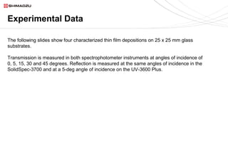 Variable Angle Reflectance & Transmittance of Thin Film Coatings | PPT ...