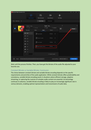 Variable Bitrate vs Constant Bitrate A Comparative Analysis in Audio ...