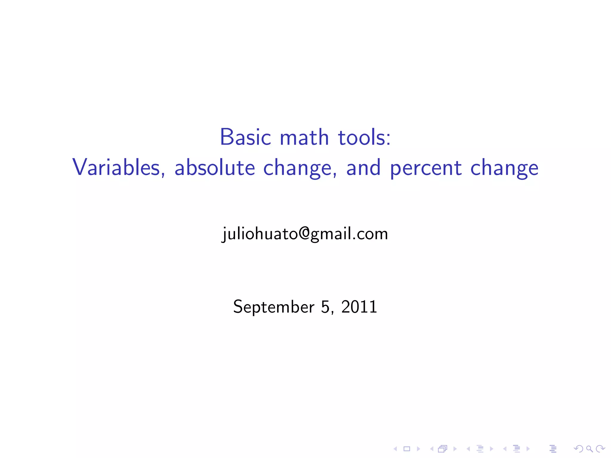 Variable, absolute change, percent change | PDF