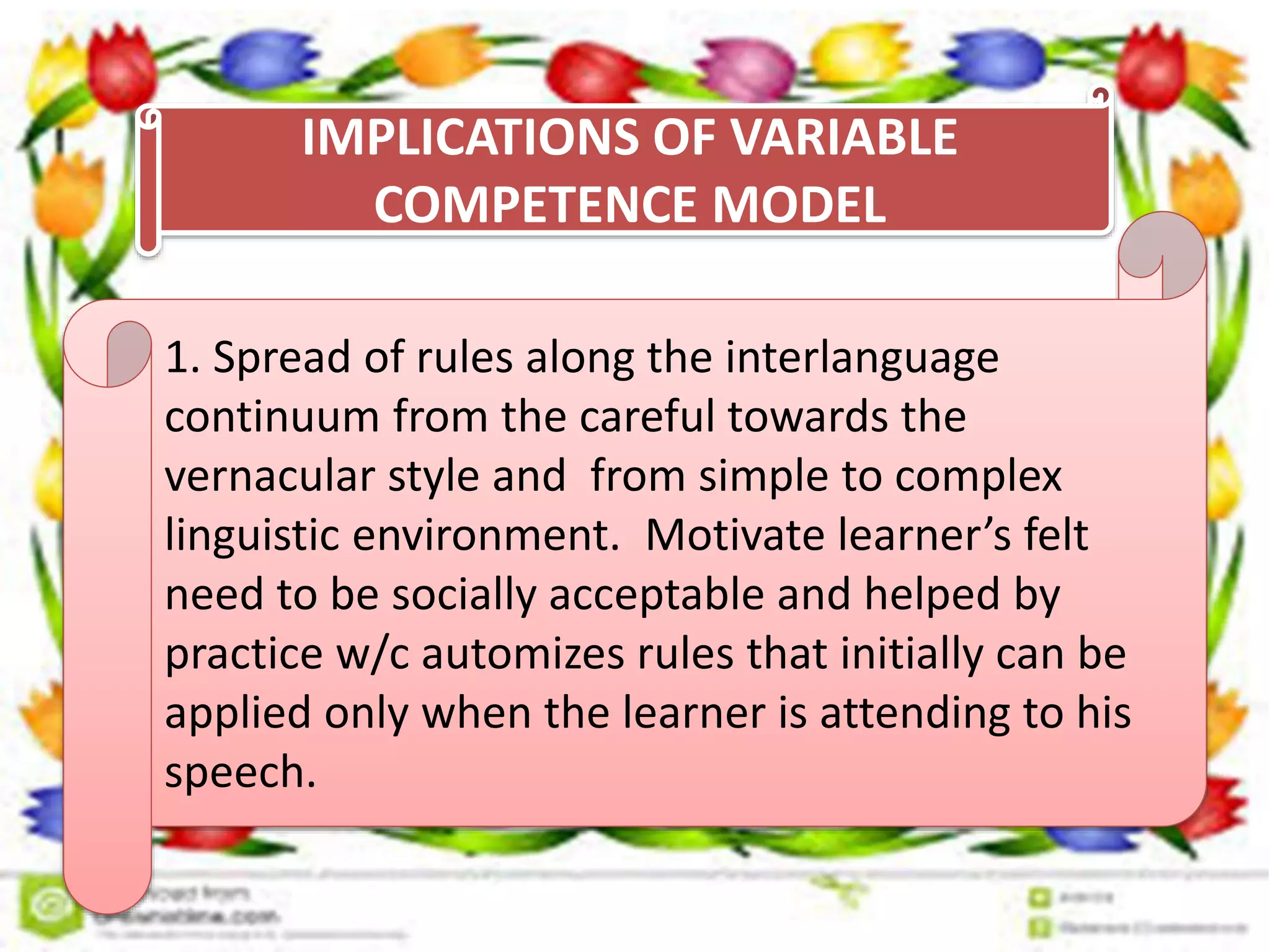 Variable competence model(Filipino 203)Introduction to Descriptive ...