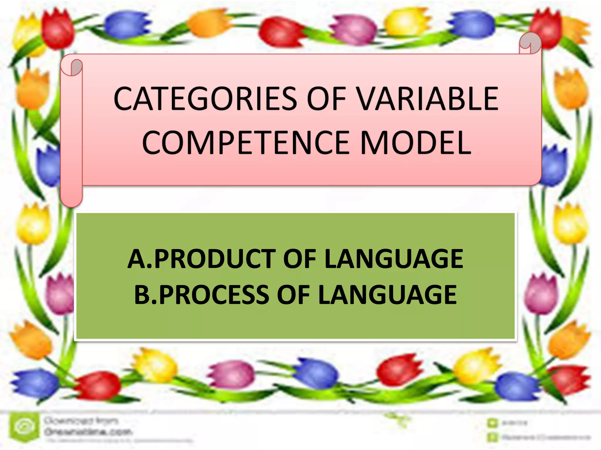 Variable competence model(Filipino 203)Introduction to Descriptive ...