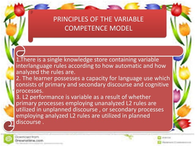 Variable competence model(Filipino 203)Introduction to Descriptive ...