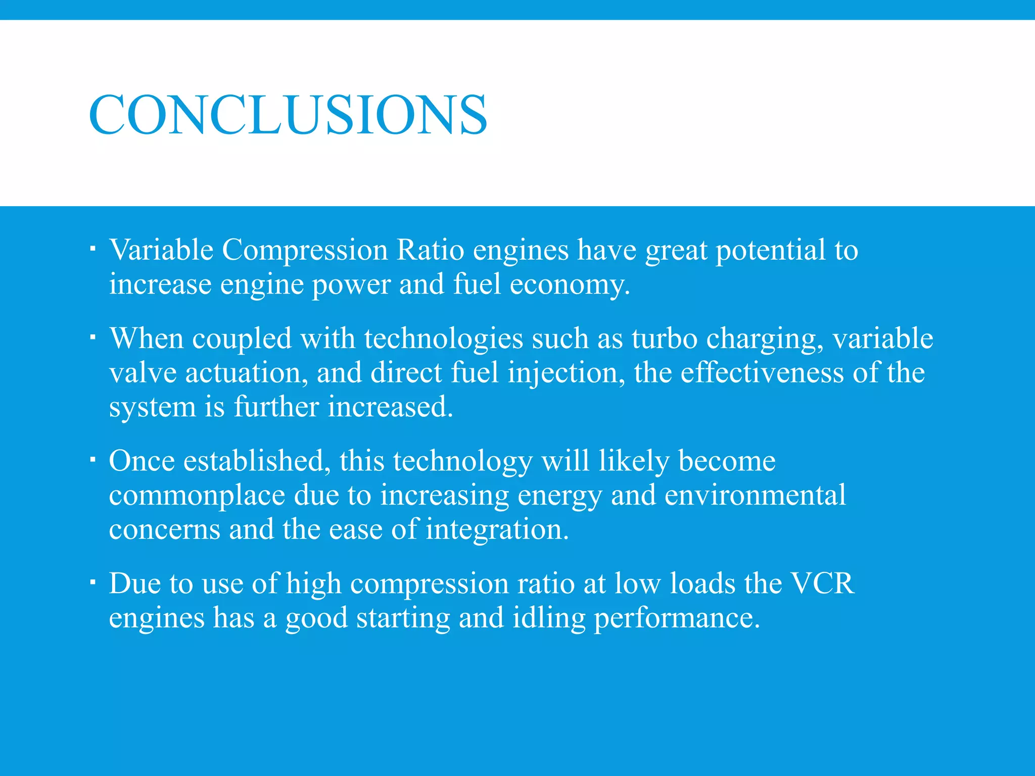 Variable Compression Ratio of Engine | PPTX