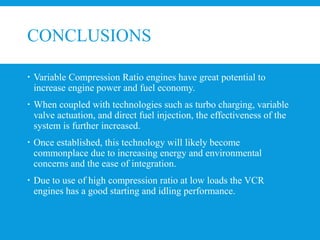 Variable Compression Ratio of Engine | PPTX