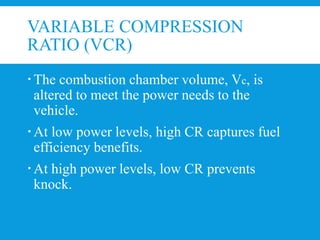 Variable Compression Ratio of Engine | PPTX