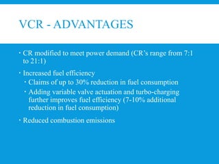 Variable Compression Ratio of Engine | PPTX