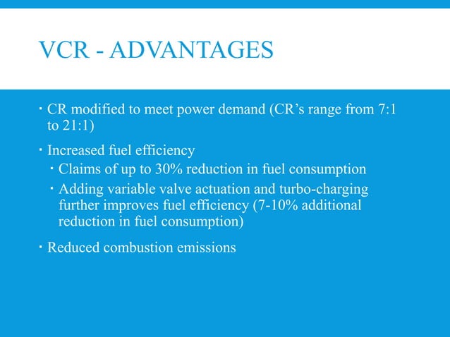 Variable Compression Ratio of Engine | PPTX