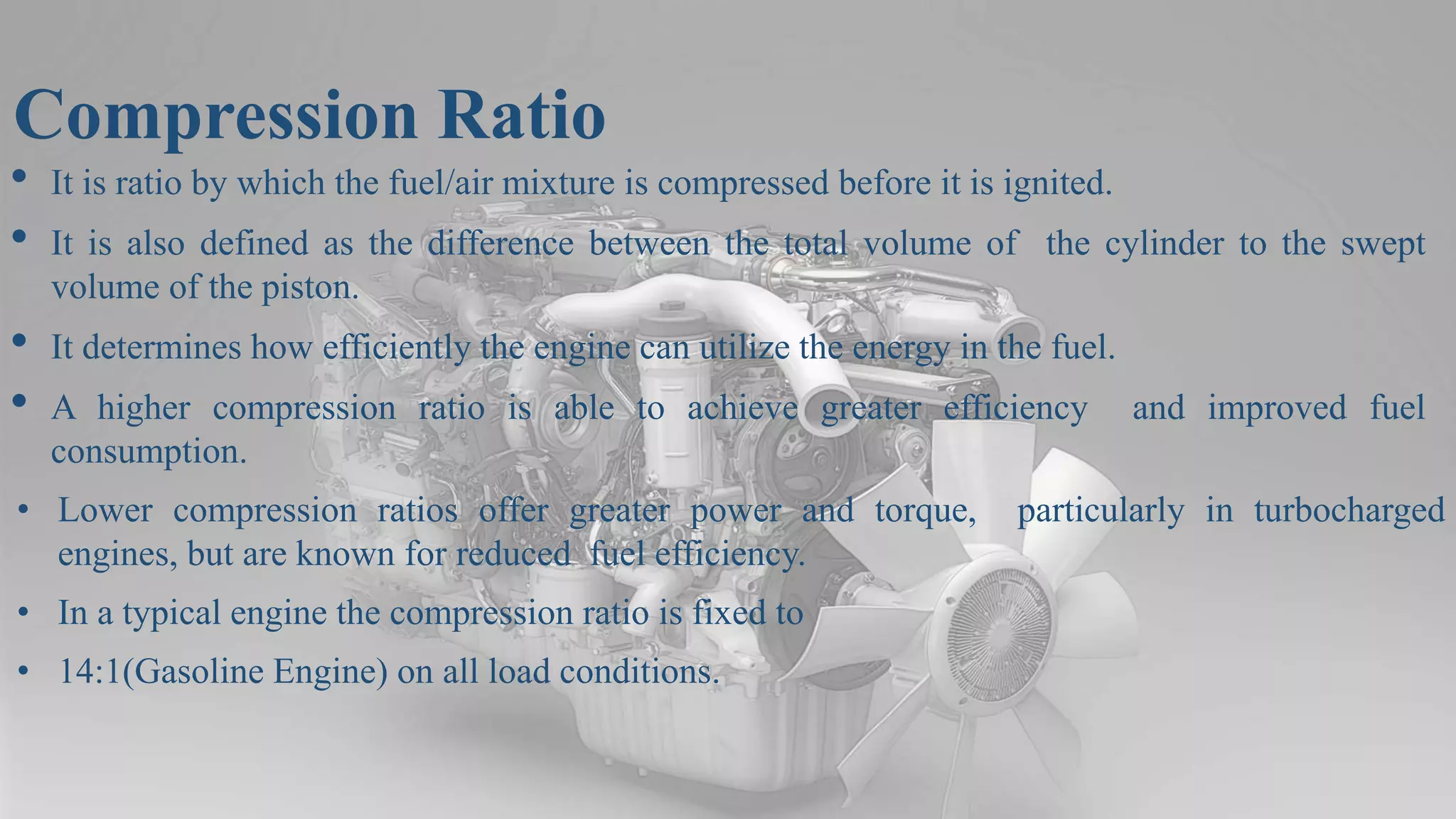 Variable compression ratio and heat balance sheet | PPTX