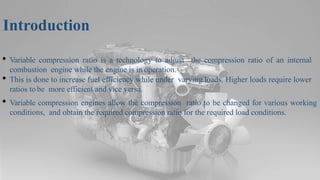 Variable compression ratio and heat balance sheet | PPTX