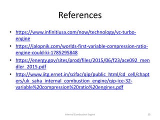 Variable Compression Ratio engine | PDF