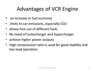 Variable Compression Ratio engine | PDF
