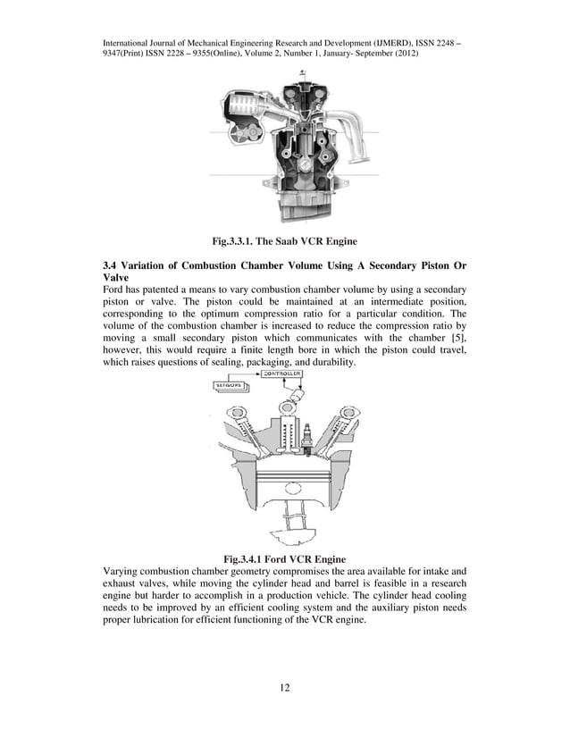 Variable compression ratio (vcr) engine a review | PDF