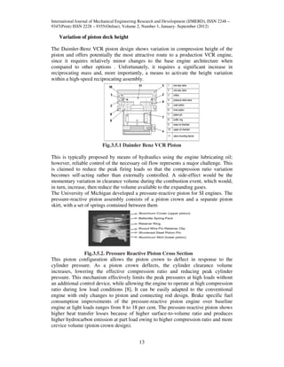 Variable compression ratio (vcr) engine a review | PDF