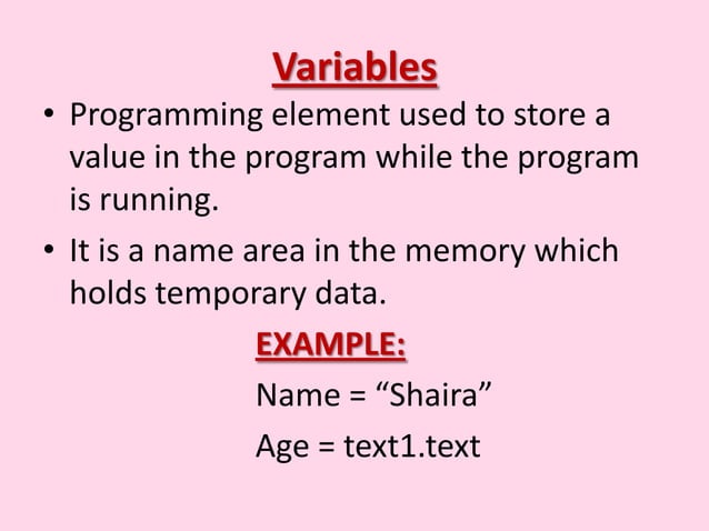 Variable, constant, operators and control statement | PPTX Variable, constant, operators and control statement | PPTX