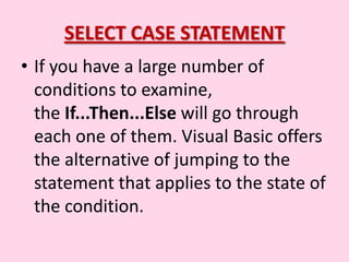 Variable, constant, operators and control statement | PPTX