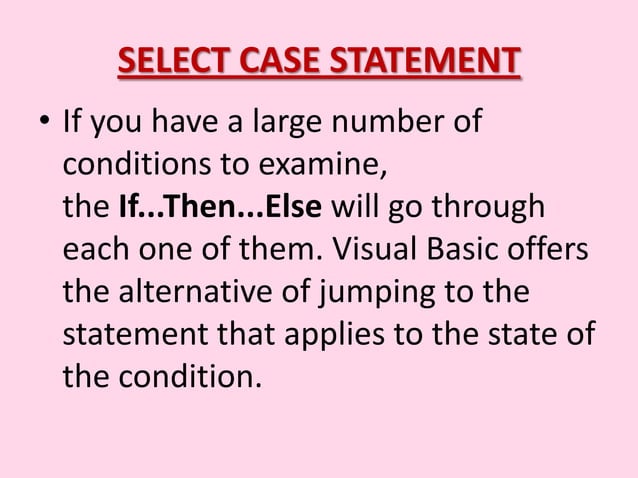 Variable Constant Operators And Control Statement Ppt