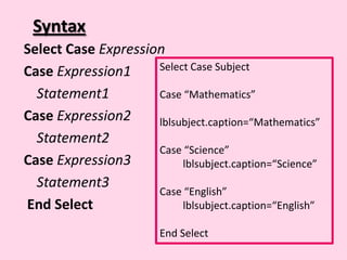 Variable, constant, operators and control statement | PPTX